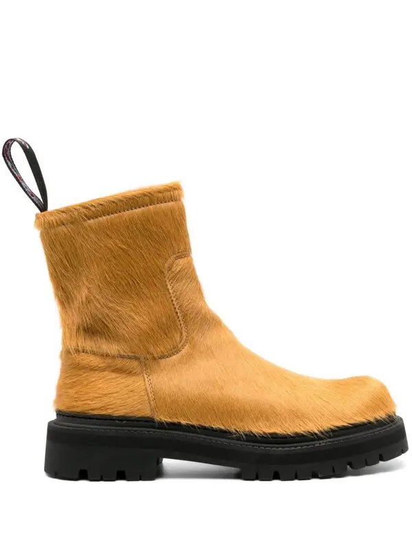 Camper Eki Calf-hair Ankle Boots - Brown