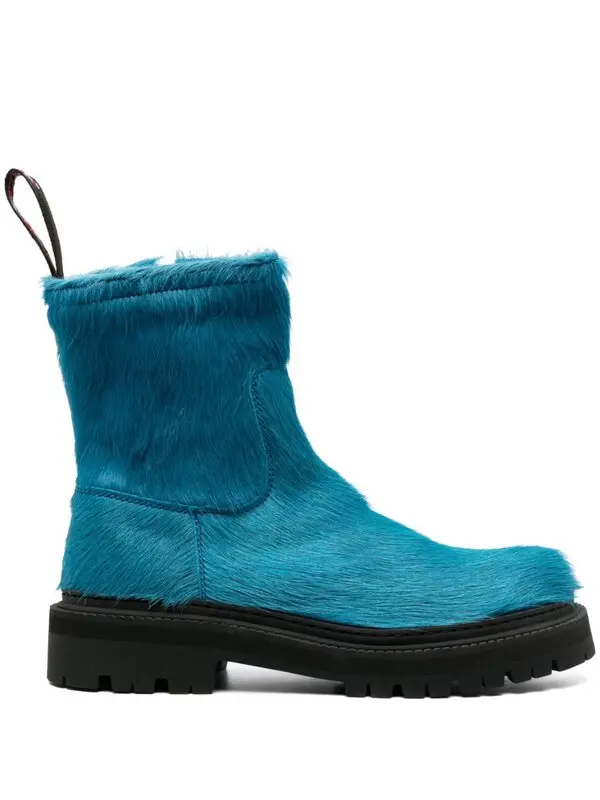 Camper Eki Calf-hair Ankle Boots - Blue