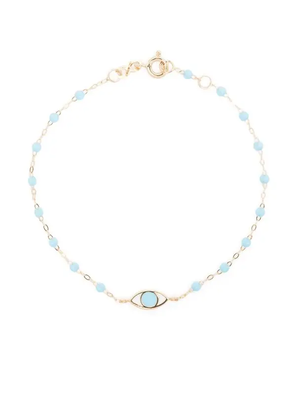 Gigi Clozeau 18kt Yellow Gigi Eye Beaded Bracelet - Gold