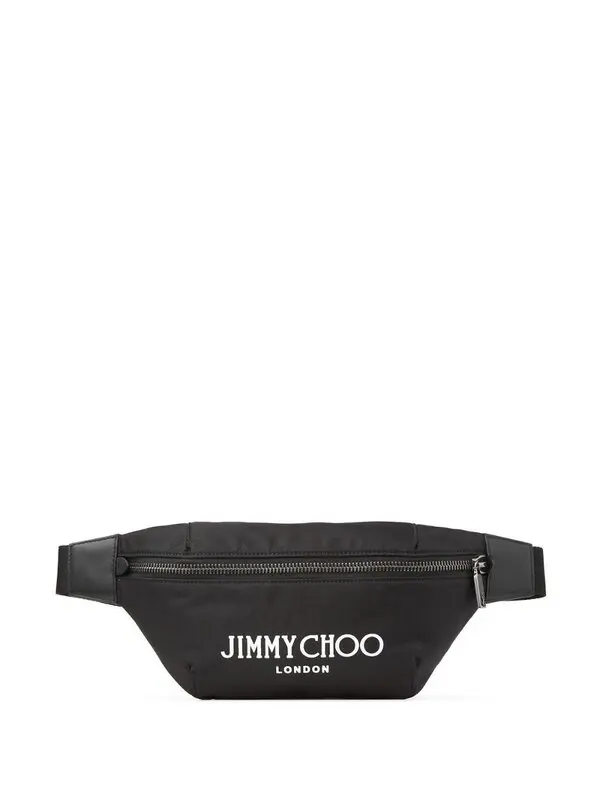 JIMMY CHOO Finsley Logo-print Belt Bag - Black