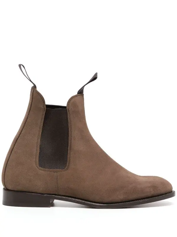 Trickers Brown Suede Ankle Boot With Elastic Side Panels - NWT Tricker main image 4