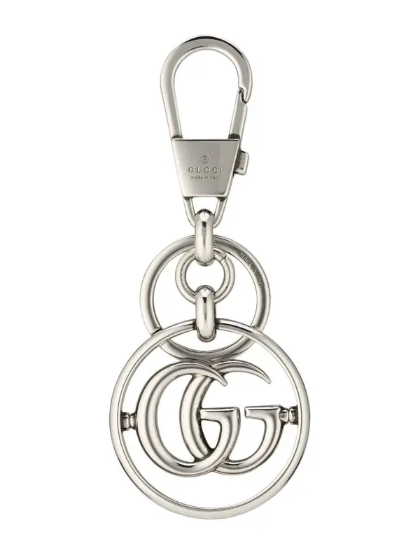 Gucci Double G Logo Keychain - Silver | Editorialist display picture 3