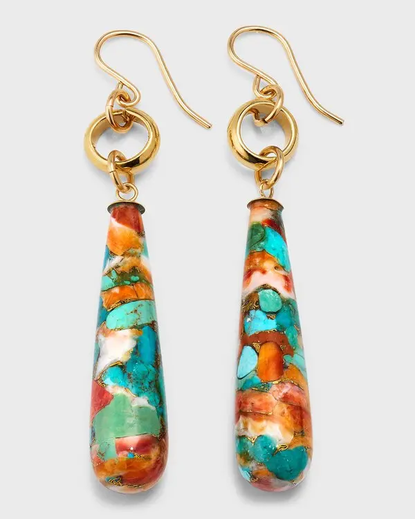 DEVON LEIGH And Spiny Oyster Drop Earrings
