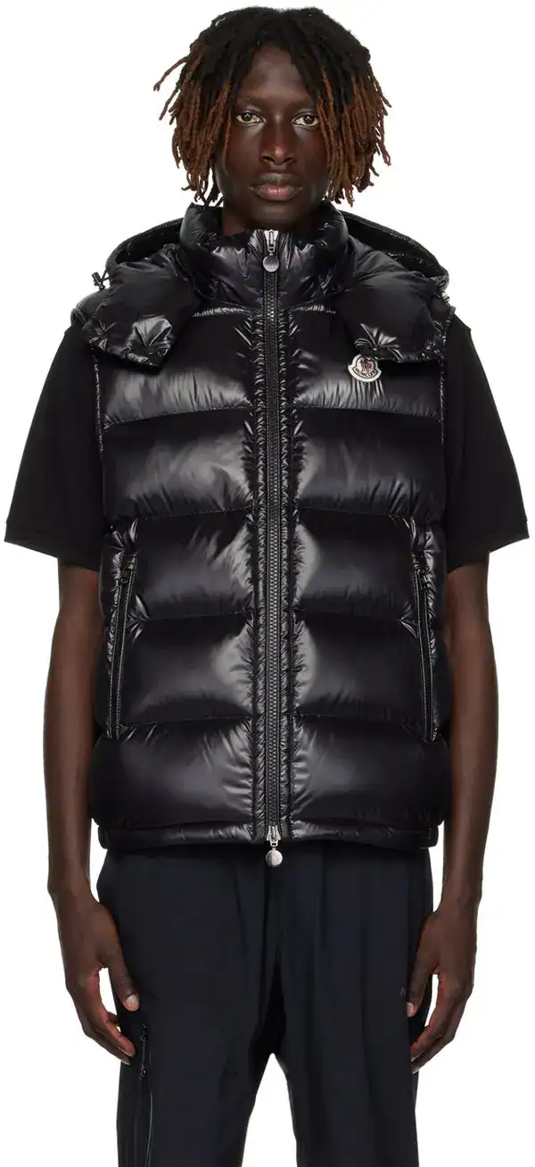 Bormes Moncler Vest Jacket Mens Moncler Bormes Down Vest 999 Black