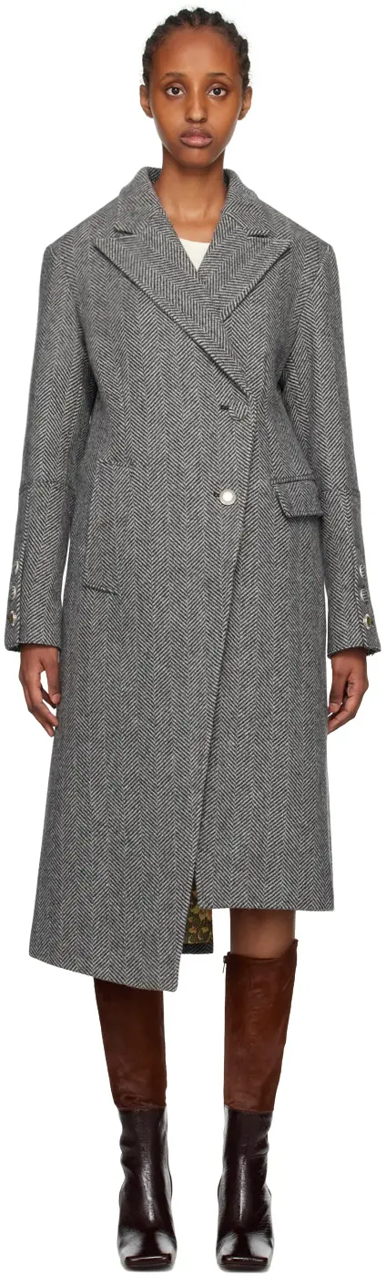 Andersson Bell Gray Enya Coat In Grey - 39% Off | Editorialist