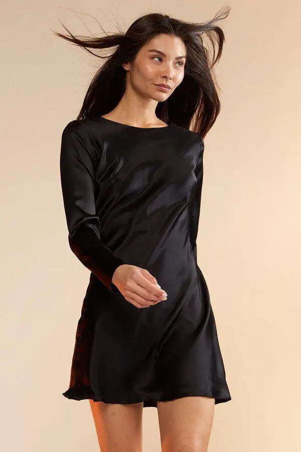 Cynthia Rowley Charlotte Silk Dress In Black - 32% Off | Editorialist