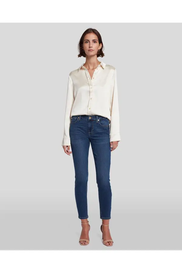 7 For All Mankind Bair Ankle Skinny In Duchess - Denim