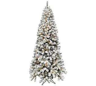FRASER HILL FARM 6.5 Ft. Flocked Silverton Fir Hristmas Tree