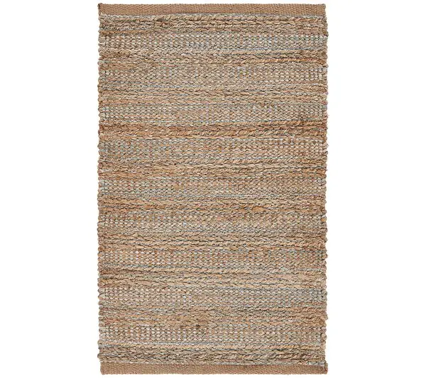 OX BAY TRADING CO. Ox Bay 2' X 3' Jute And Chenille Spa Blue Accen T Rug