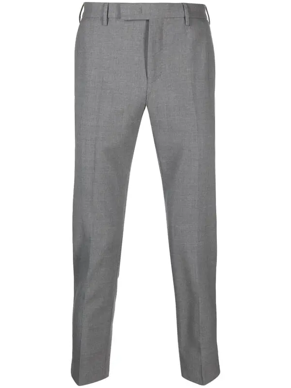 PT TORINO Mid-rise Wool Trousers - Grey