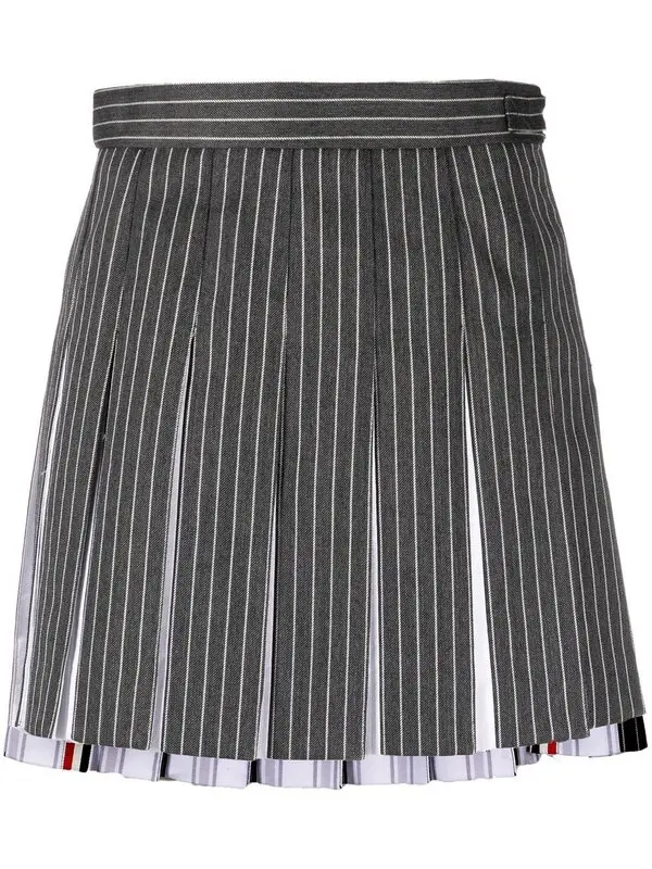 Thom Browne Pinstripe Pleated Skirt