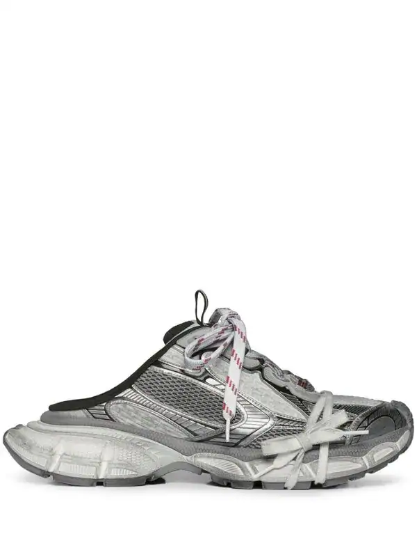 Balenciaga 3xl Panelled Mule Sneakers Grey Editorialist