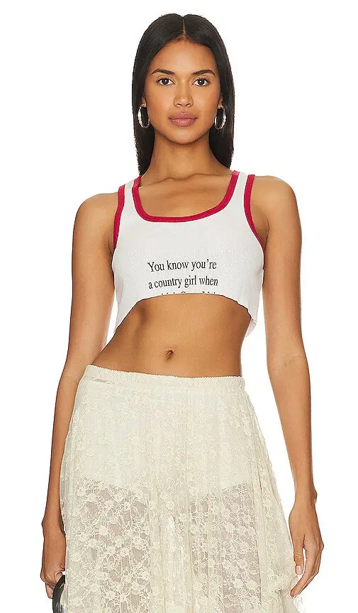 THE LAUNDRY ROOM Cropped Rib Tank