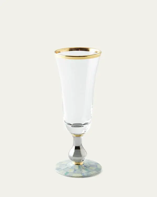 MACKENZIE-CHILDS Sterling Check Champagne Flute, 10 Oz