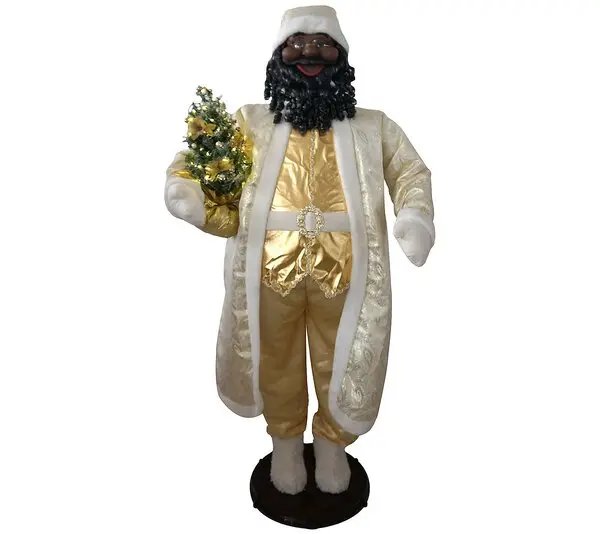 CHRISTMAS TIME 58-in. African American Dancing Anta Claus
