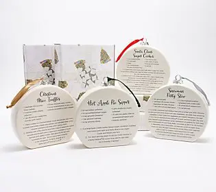 TEMP-TATIONS Set Of 4 David's Recipe Ornaments