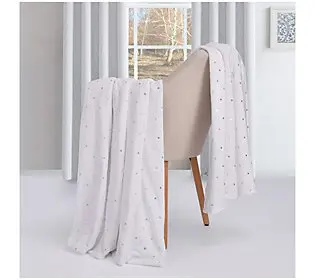 SUPERIOR Metallic Polka Dot Ultra-plush Fleece Ow Blanket