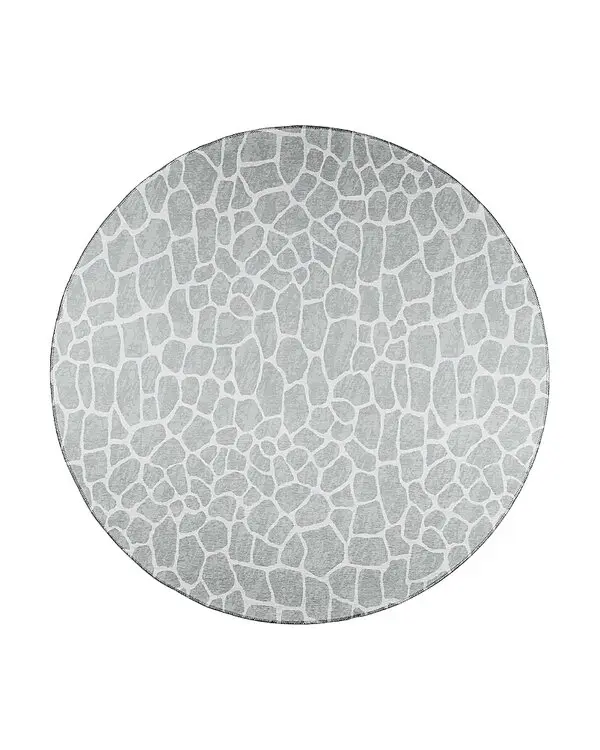 DALYN RUG COMPANY Mali Ml4 Round Area Rug, 4' X 4 - Onyx