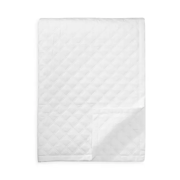 HUDSON PARK COLLECTION Hudson Park Double Diamond Coverlet, King Exclusive - White