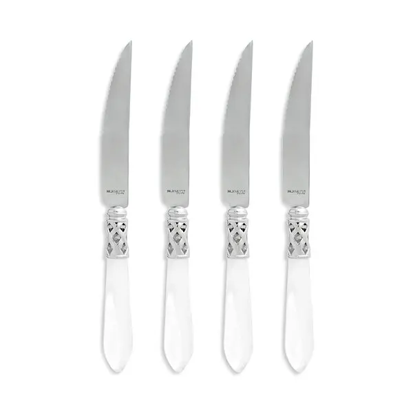 VIETRI Aladdin Brilliant Steak Knives, Set Of 4 - Brilliant Clear