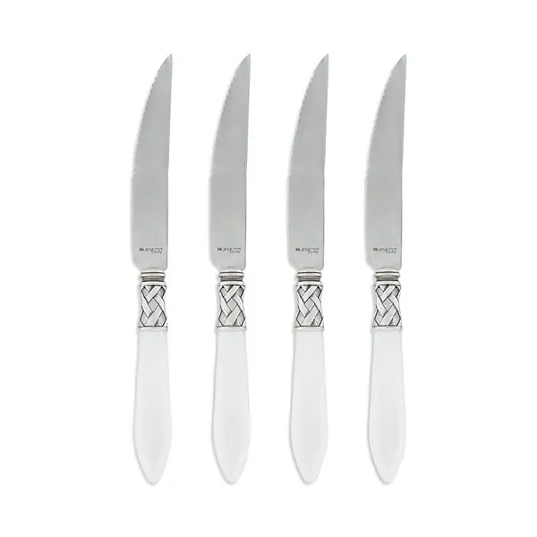 VIETRI Aladdin Antique Steak Knives, Set Of 4 - White