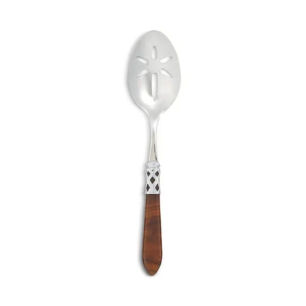 VIETRI Aladdin Brilliant Slotted Serving Spoon - Tortoise