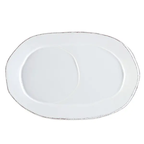 VIETRI Lastra Oval Tray - White