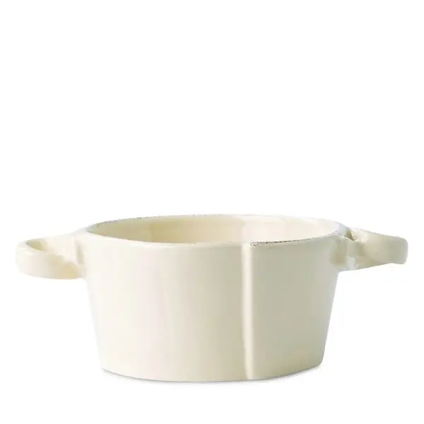 VIETRI Lastra Small Handled Bowl - Linen
