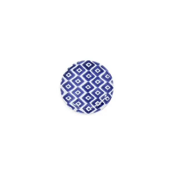 VIETRI Santorini Diamond Cocktail Plate - Blue
