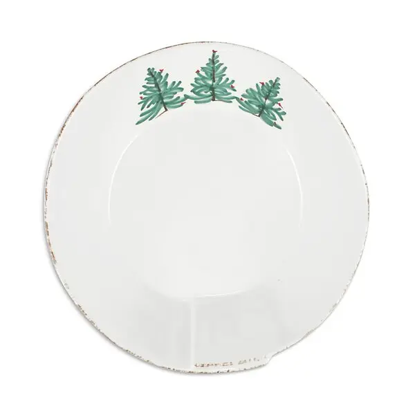 VIETRI Melamine Lastra Holiday Large Shallow Serving Bowl - White