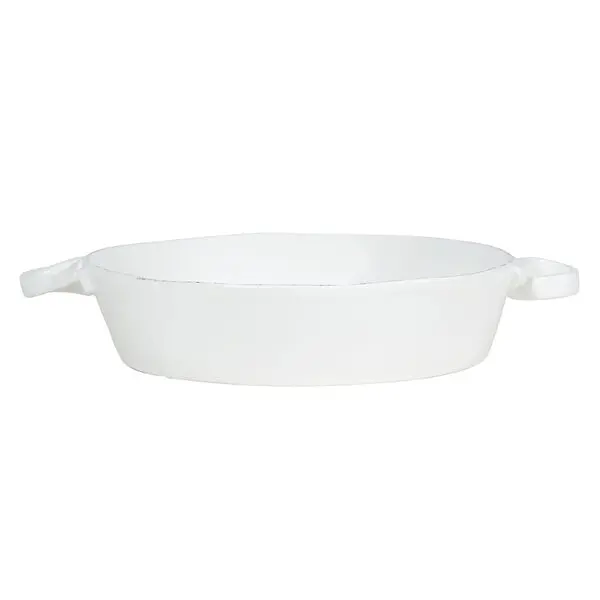 VIETRI Lastra Handled Round Baker