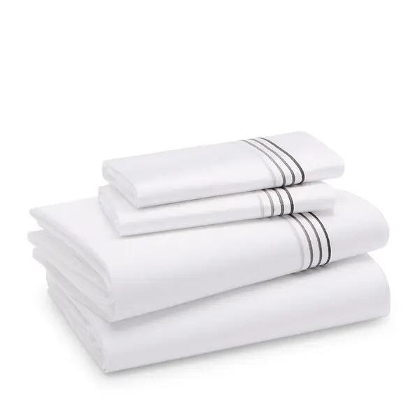 Frette Cruise Sheet Set, California King Exclusive - White/slate Gray