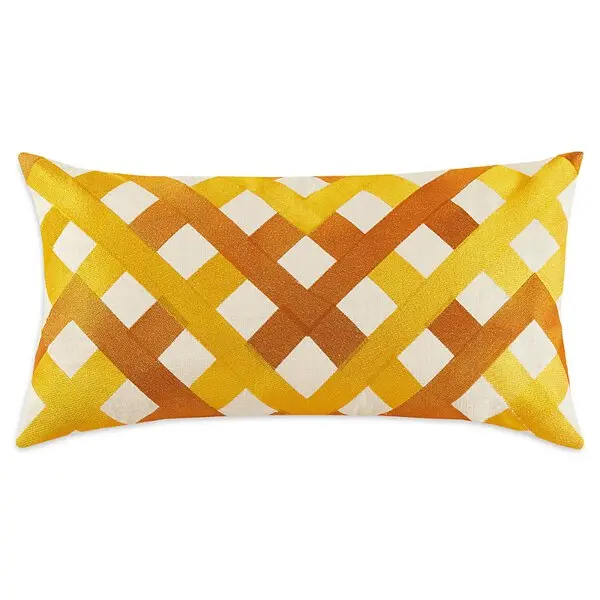 Trina Turk Oceanside Embroidered Pillow - Orange