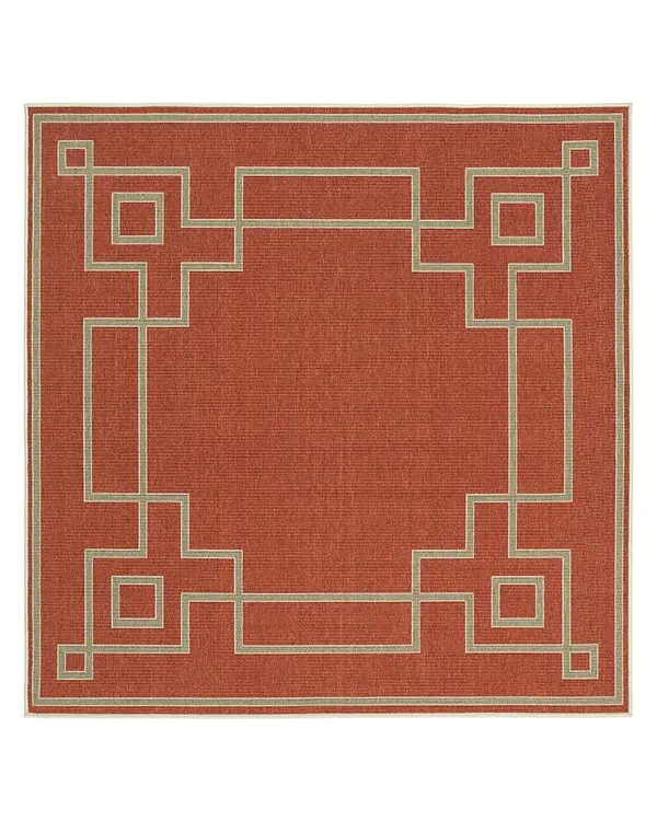 LIVABLISS Alfresco Alf-f Square Area Rug, 8'10 X 8'10 - Rust
