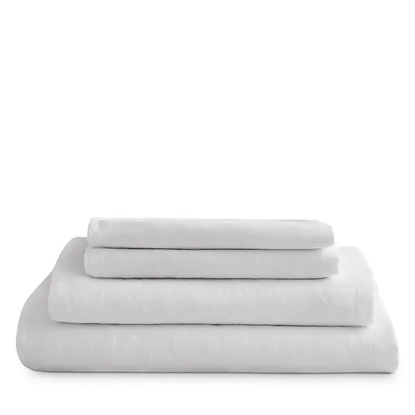 Aqua Linen Sheet Set, Queen Exclusive - Snow White