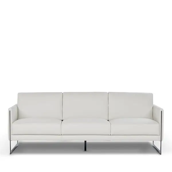 GIUSEPPE NICOLETTI Coco 81 Leather 3 Seat Sofa - Bull Rosso/titanium