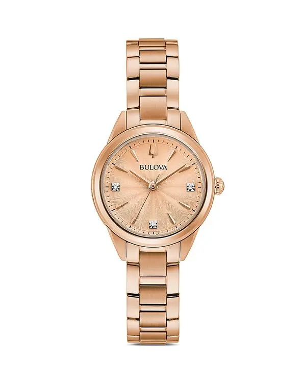 Bulova Sutton 28mm Watch By - Rose Gold