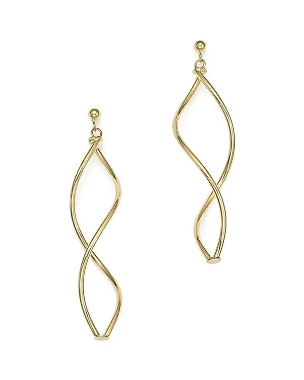 Bloomingdale'S 14k Yellow Twisted Drop Earrings