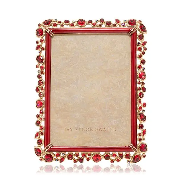 JAY STRONGWATER Leslie Bejeweled Picture Frame, 5 X 7 - Ruby
