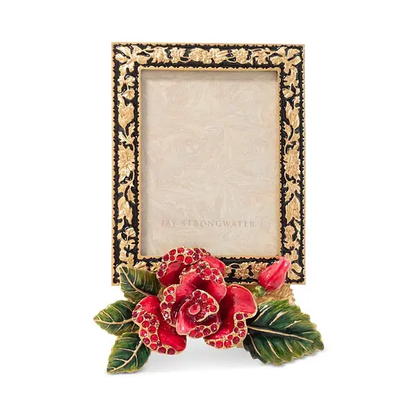 JAY STRONGWATER Night Bloom Rose Frame, 3 X 4 - Multi