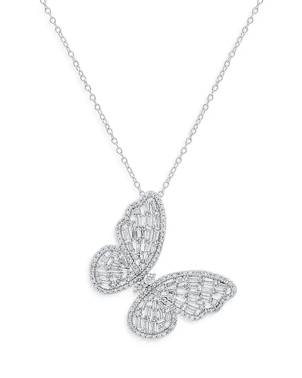 Bloomingdale'S 14k Gold Diamond Butterfly Pendant Necklace