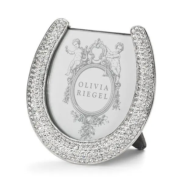 OLIVIA RIEGEL Crystal Horseshoe Frame, 3.5 X 3.5