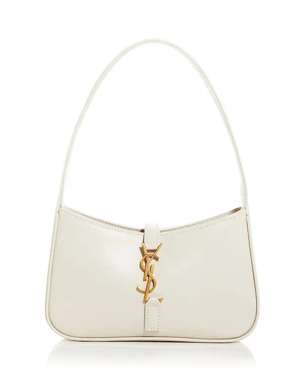 Saint Laurent Le 5 A 7 Shoulder Bag - Crema Soft Smooth Leather/gold