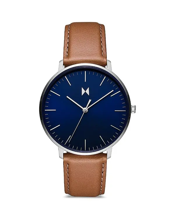MVMT Legacy Slim 42mm Watch - Blue/brown