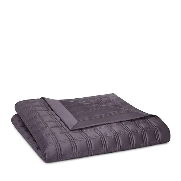 HOME TREASURES Block Coverlet, Queen - Gray