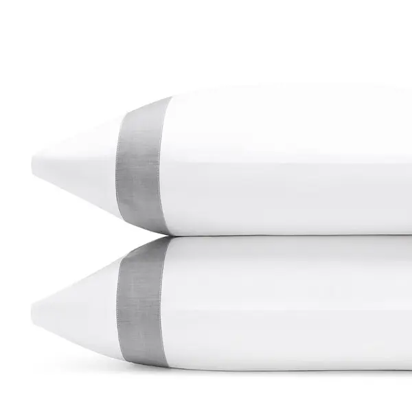 HOME TREASURES Gaia Standard Pillowcase, Pair - White/granite