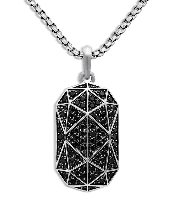 David Yurman Torqued Faceted Amulet - Black/silver