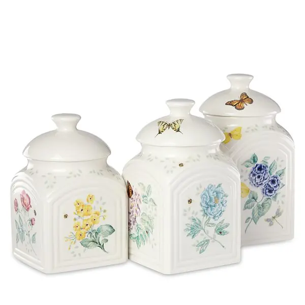 LENOX Butterfly Meadow 3 Piece Canister Set