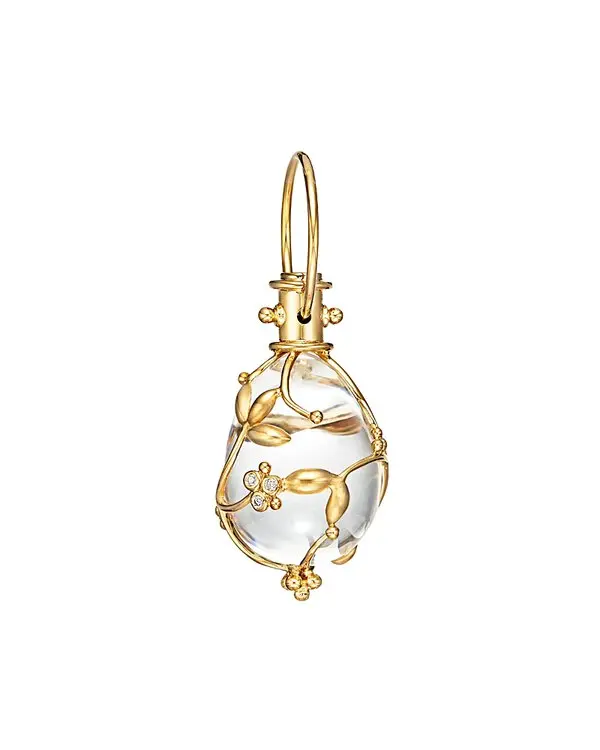 Temple St. Clair Crystal And Diamond Pendant In 18k Yellow Gold
