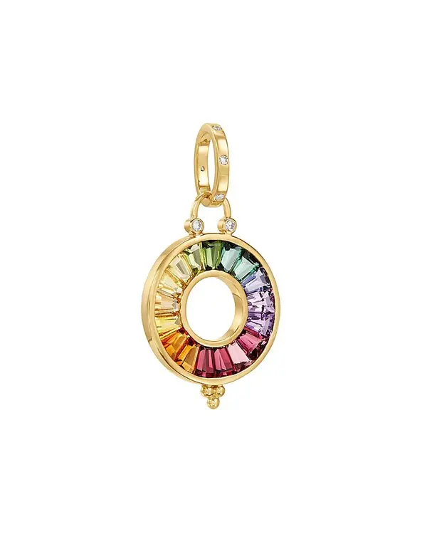 Temple St. Clair 18k Yellow Gold Celestial Color Wheel Pendant With ...